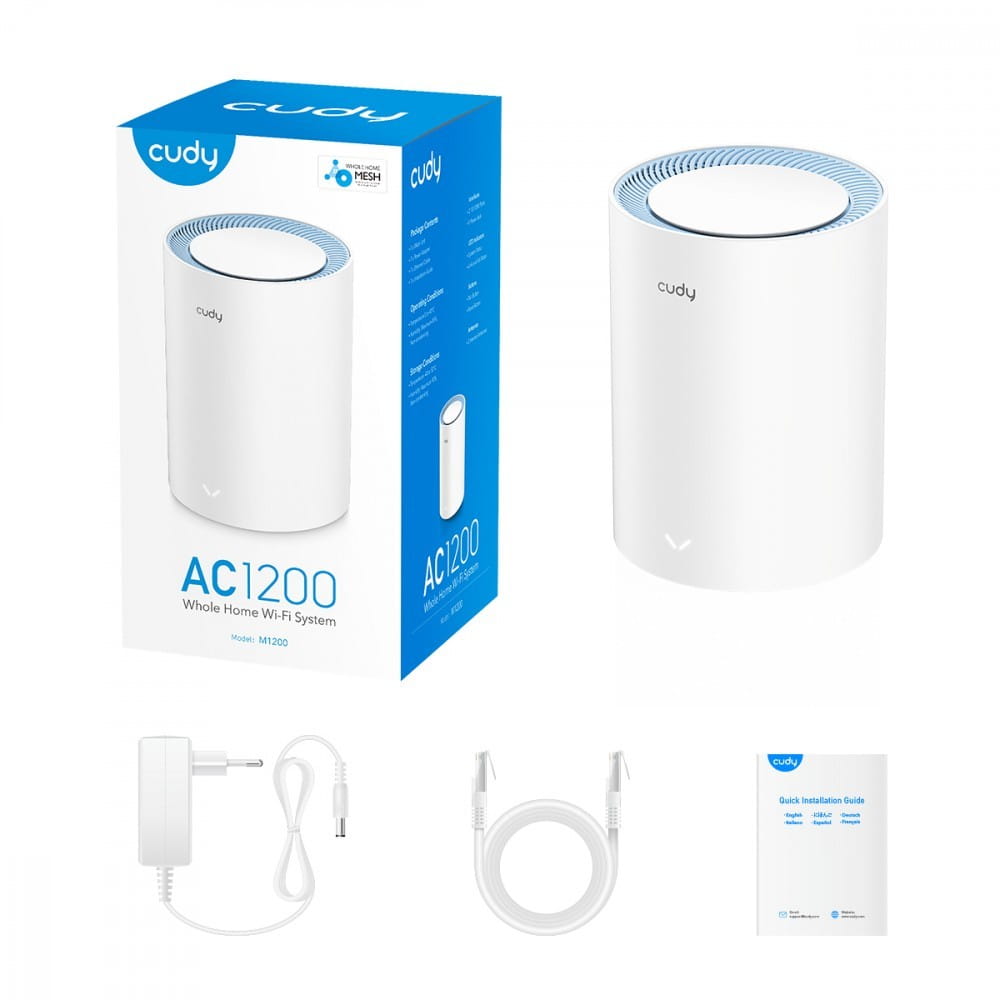 Cudy System WiFi Mesh M1200 (1-Pack) AC1200 - Bit Computer