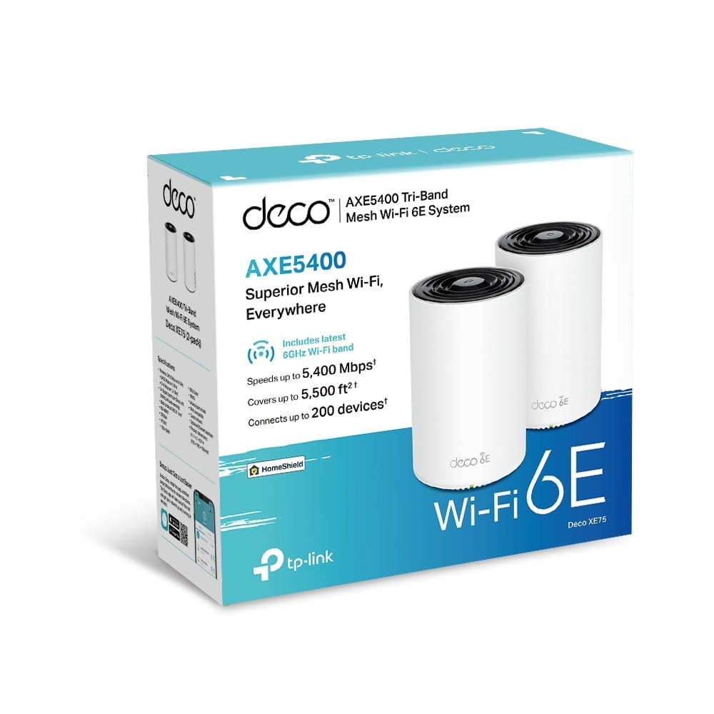 TP-LINK Router Deco XE75(2-pack) System WiFi 6E AXE5400 - Bit Computer