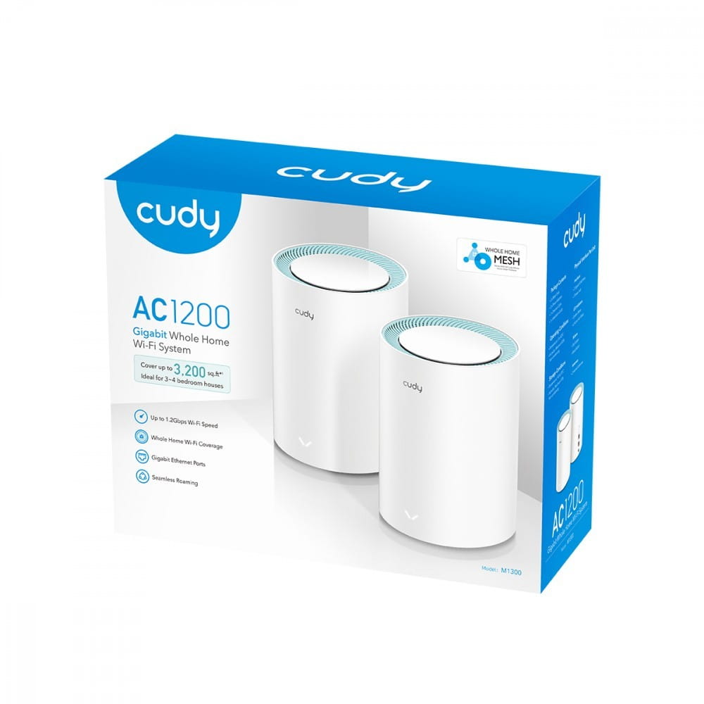 Cudy System WiFi Mesh M1300 (2-Pack) AC1200 - Bit Computer