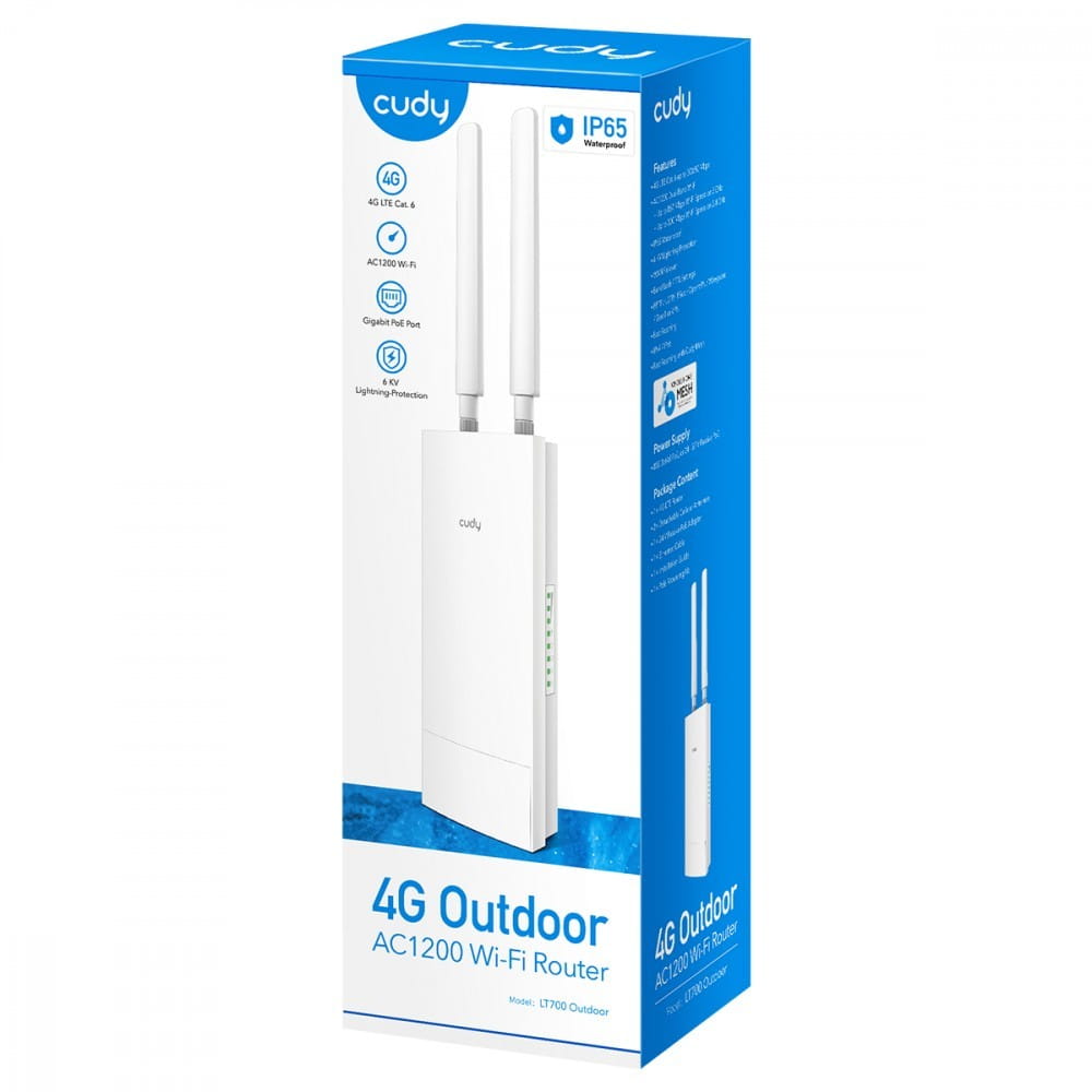 Cudy Router LT700 Outdoor 4G LTE SIM AC1200 - Bit Computer